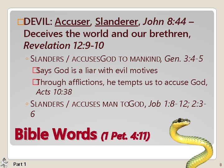 Your Adversary the Devil Who is he Part