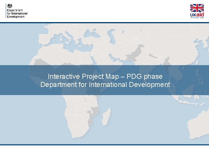 Interactive Project Map PDG phase Department for International