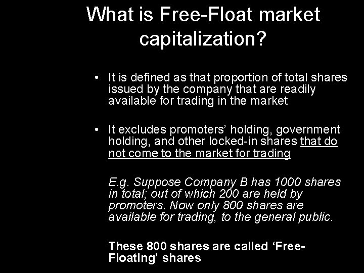 How to calculate the Sensex By Prof Simply