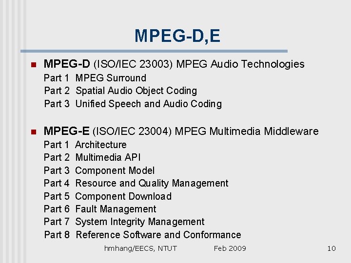 Emerging Technologies in Multimedia Communications Dean of EECS