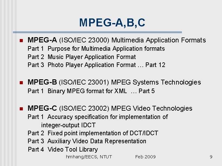 Emerging Technologies in Multimedia Communications Dean of EECS