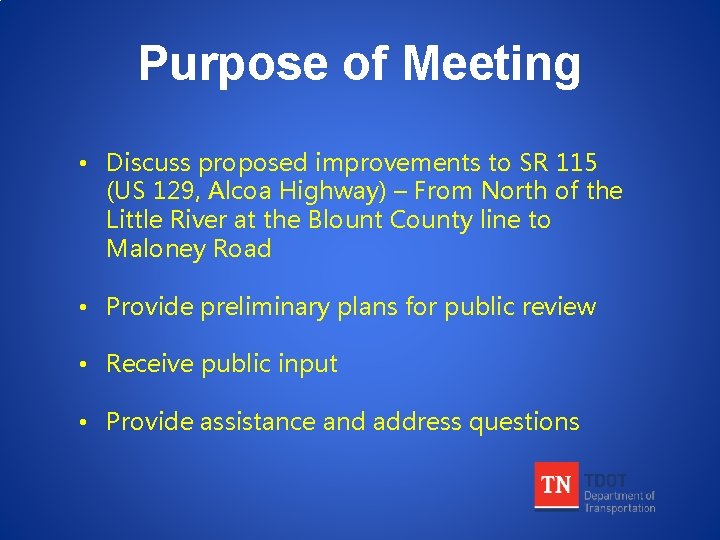 Tonights Schedule Introduction Presentation Question and Answer Session