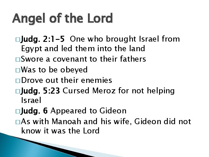 Judges Lesson 6 Review Judges Segment Divisions 1