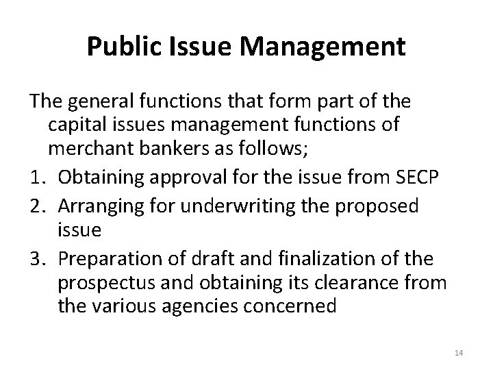 Revise Lecture 28 1 Merchant Banking 2 Merchant