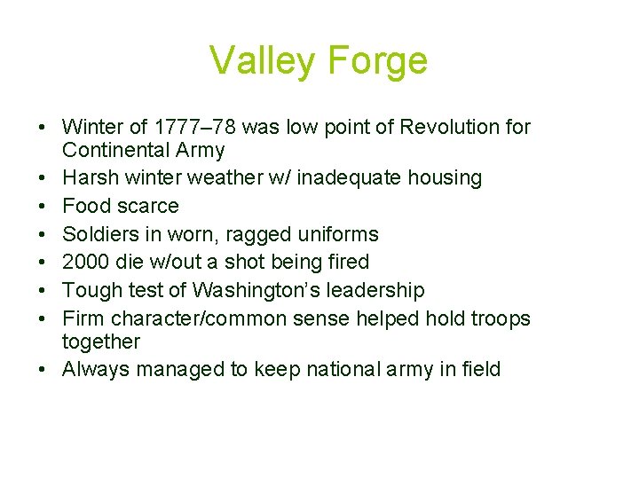 The Revolutionary War The Players Continental Army British