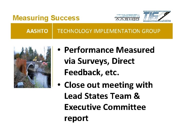 A Successful Practice for Implementation Event AASHTO RAC
