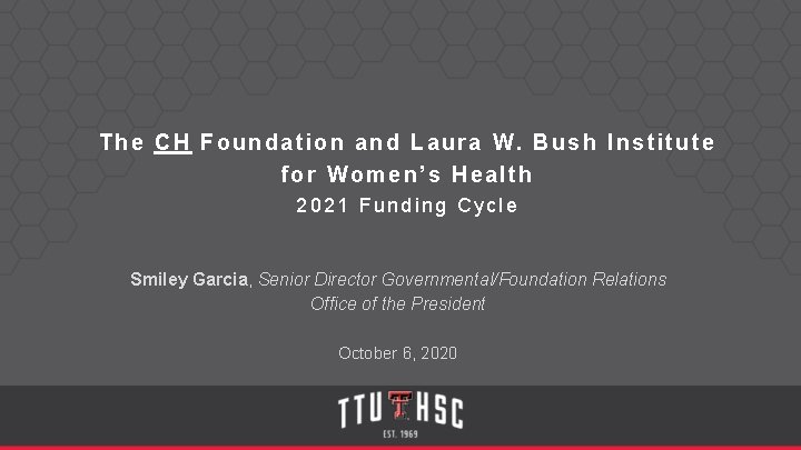 The CH Foundation and Laura W Bush Institute