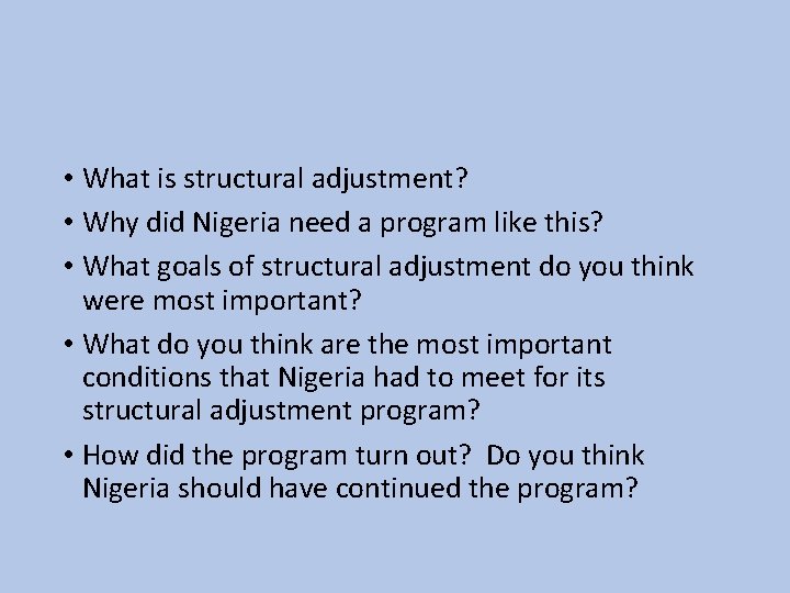 Civil Society and Cleavages in Nigeria and some