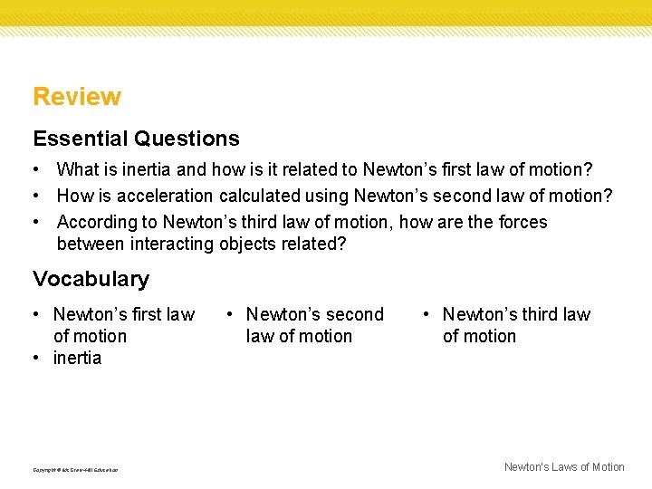 Essential Questions What is inertia and how is