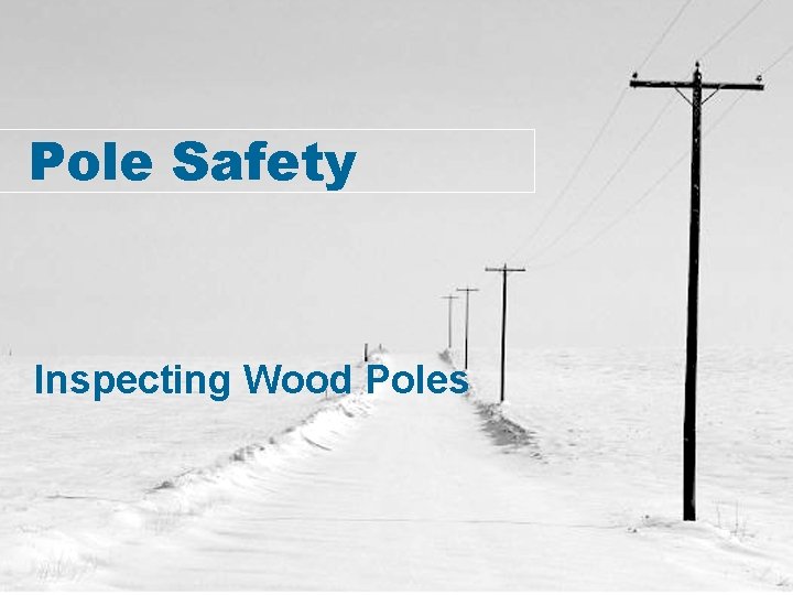 Pole Safety Inspecting Wood Poles Pole Safety Too