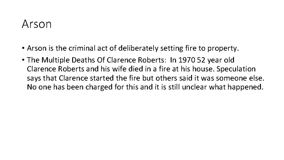 Types of crime Andrew klock Kidnapping The Weinberger