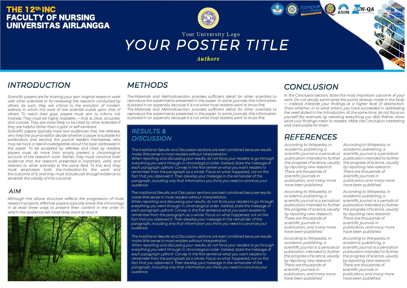 Your University Logo YOUR POSTER TITLE Authors INTRODUCTION