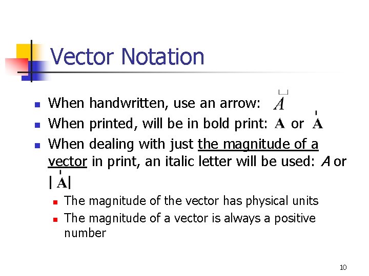 Chapter 3 Vectors 1 Coordinate Systems n n