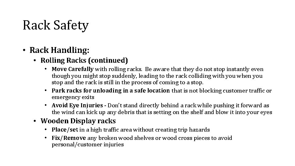 Shipping and Display Rack Safety Rack Safety Rack