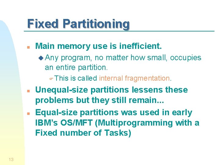 Memory Management Chapter 8 1 Address Binding n