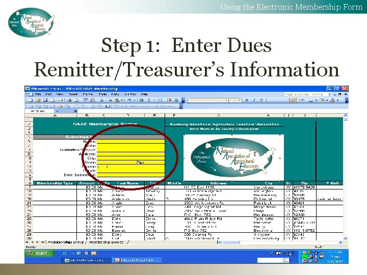 Using the Electronic NAAE Membership Form www naae