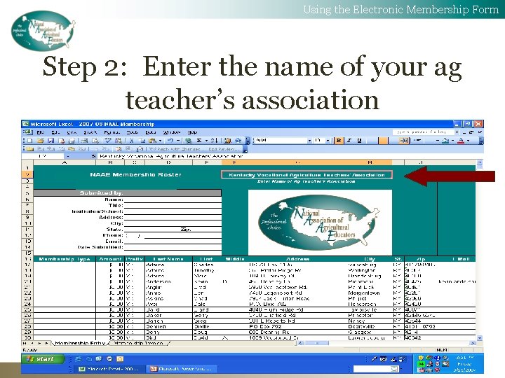 Using the Electronic NAAE Membership Form www naae