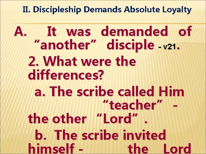 THE BEING OF COST OF A DISCIPLE CHRIST