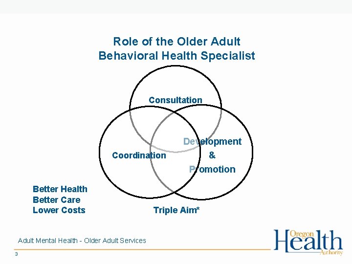The Role of the Older Adult Behavioral Health