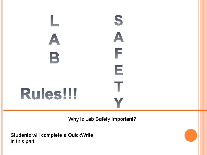 LAB SAFETY SKILLS Stacy Duncan Palm Harbor University
