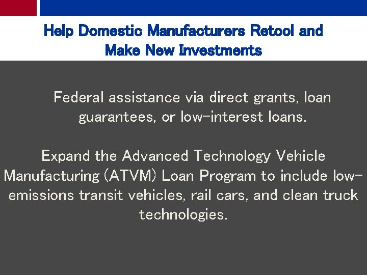 The BGA Apollo Clean Transportation Manufacturing Action Plan