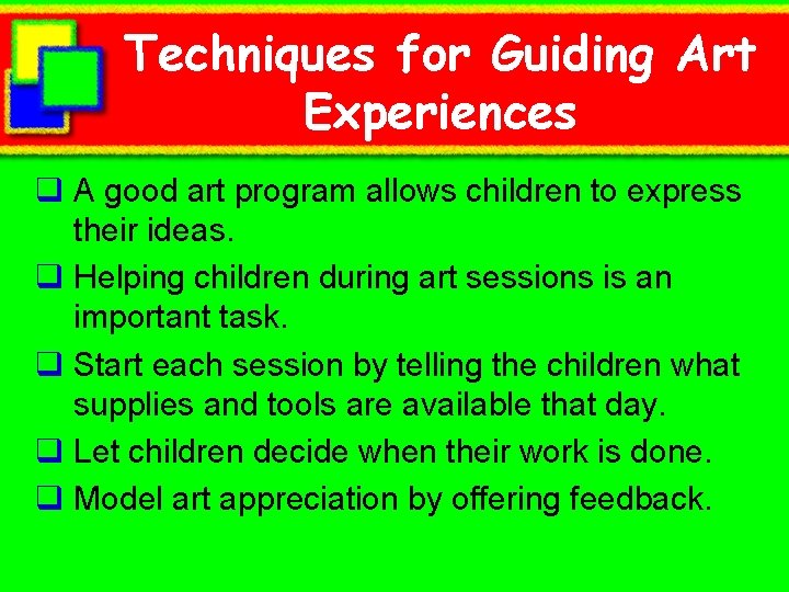 Chapter 19 Guiding Art Blockbuilding and Sensory Experiences