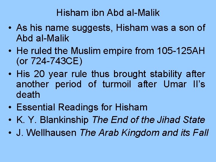Islamic History the First 150 Years From Abd