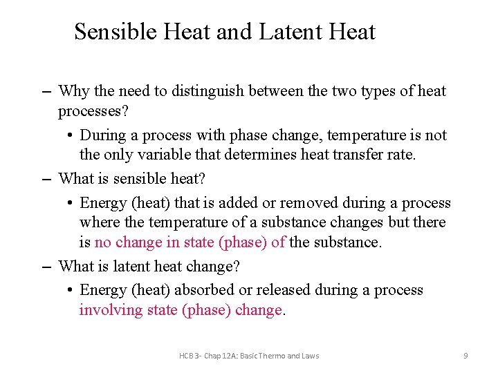 Chapter 12 A BASIC THERMODYNAMICS AND LAWS Agami