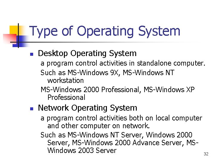 Chapter 1 Introduction to Computer Operating System Objectives