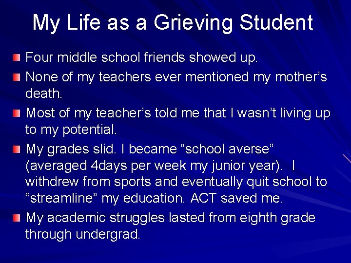 Understanding Each Other The Things They Bring to