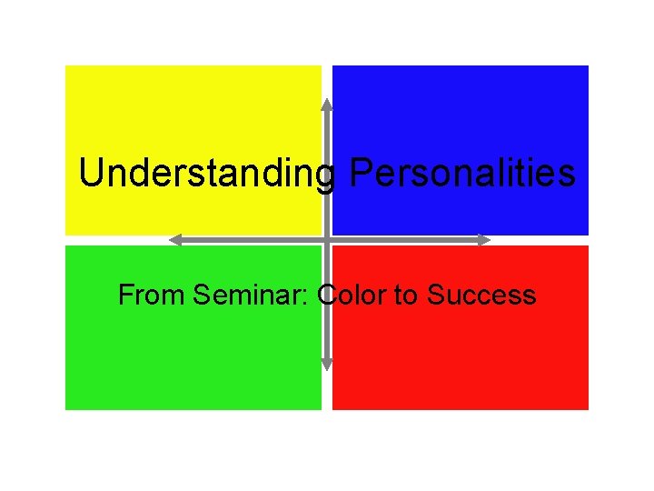 Understanding Personalities From Seminar Color to Success We