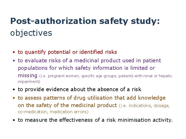 Post marketing surveillance Claudio Ceconi ALL ABOUT CLINICAL