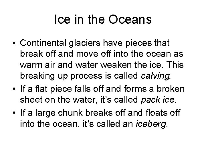 Earths Frozen Water Unit E Topic 2 Glaciers