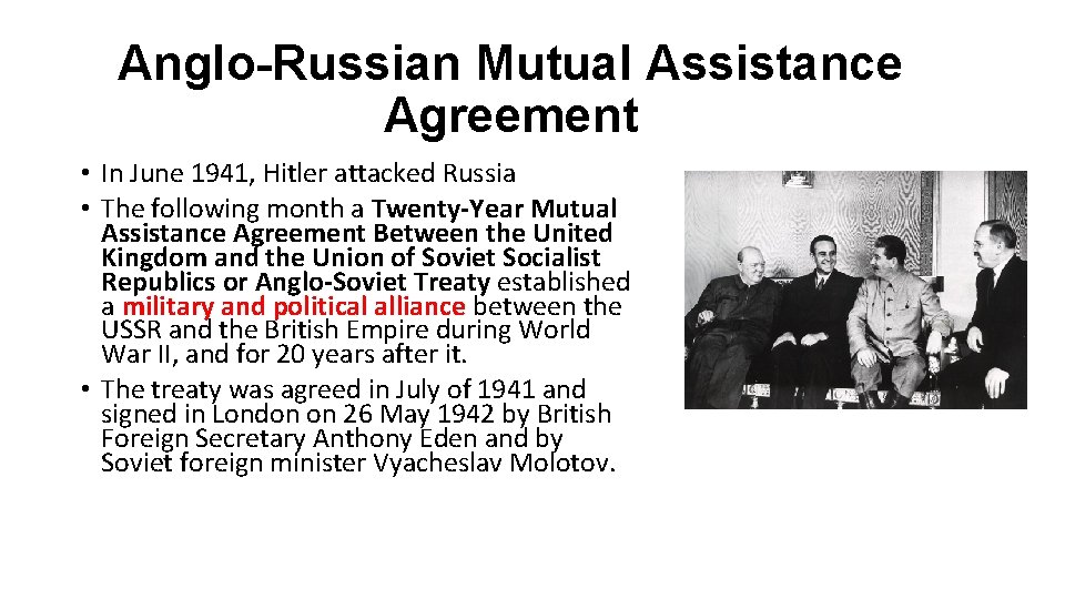 Wartime Alliance 1941 45 Britain and USSR Italy
