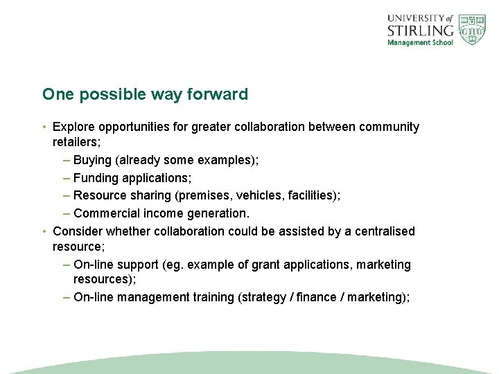 Exploring collaborative opportunities amongst community retailers in ...