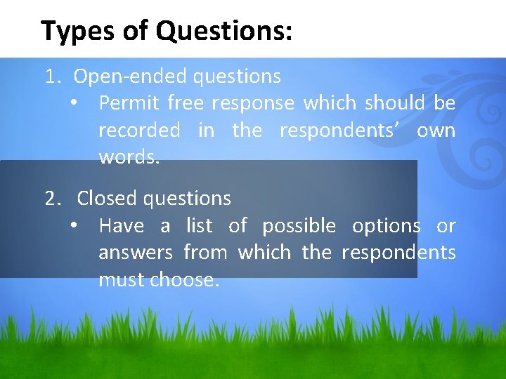 QUESTIONNAIRE DESIGN AND VALIDATION BONY WIEM LESTARI EPIDEMIOLOGY