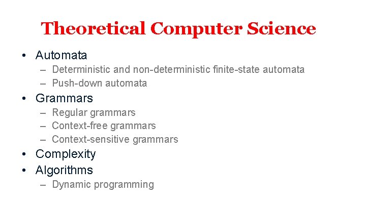 NLP Introduction to NLP Background for NLP Linguistic