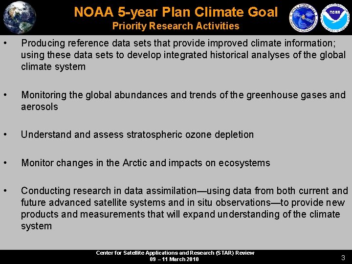 Climate Theme Introduction and Overview Presented by Mitch