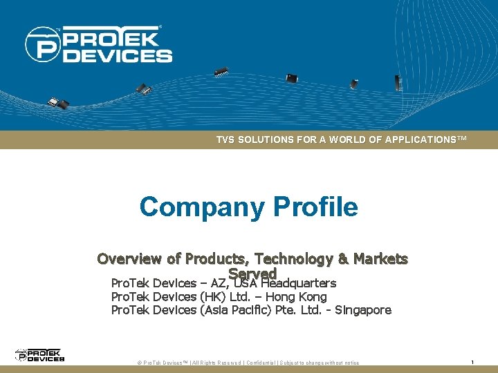 TVS SOLUTIONS FOR A WORLD OF APPLICATIONS Company