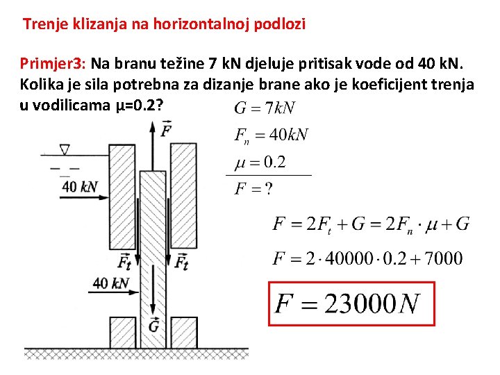 Trenje Strojarska tehnika kola Osijek Sila trenja javlja