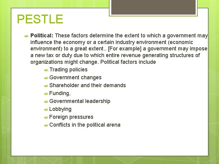 What is a Business Environment The combination of