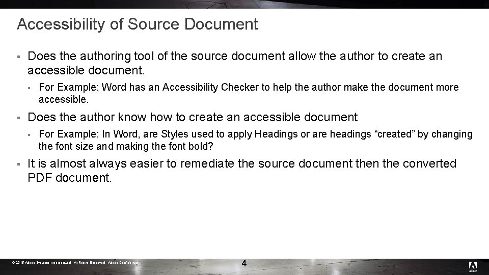 AHG Advanced Techniques for PDF Accessibility Rob Haverty