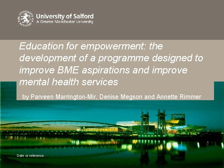 Education for empowerment the development of a programme