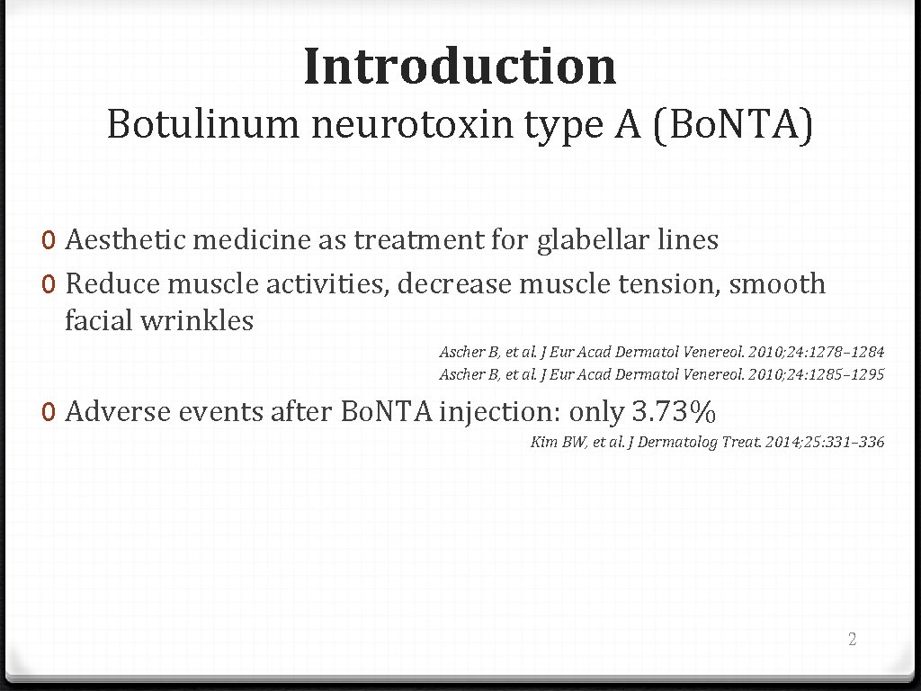 2015 ASPS Nonallergic Eyelid Edema After Botulinum Toxin