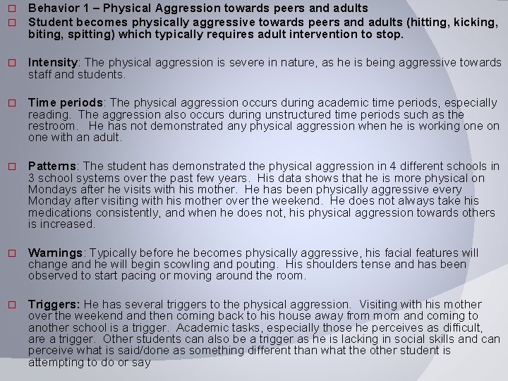 Functional Behavior Assessments and Behavior Intervention Plans Janice