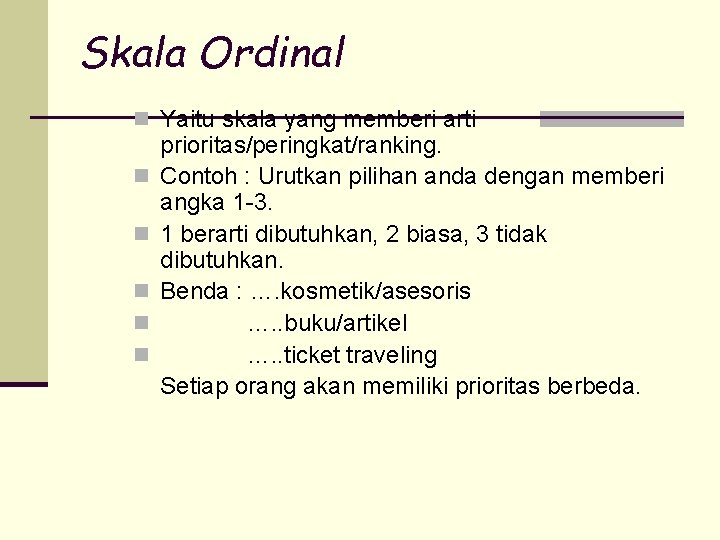 PENGUKURAN DATA STIE TAMAN SISWA BANJARNEGARA DOSEN PENGAMPU