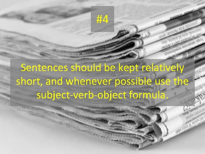 The News Story Newswriting Format in a Nutshell