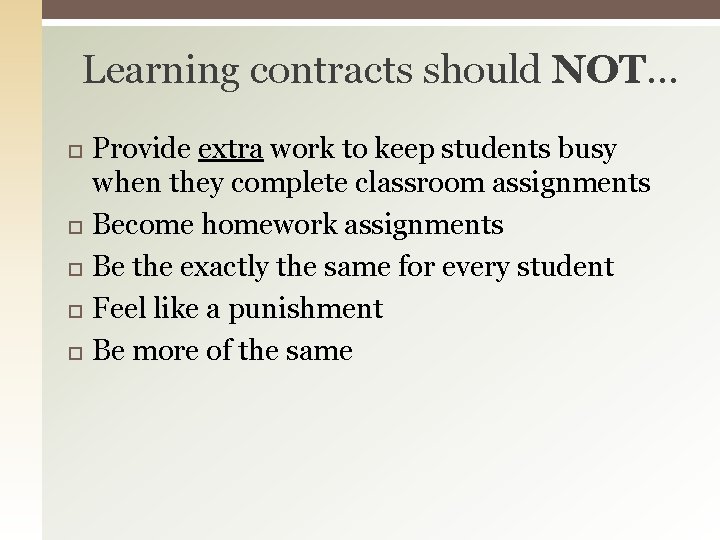 Learning Contracts for Gifted Students A Collaboration Differentiation