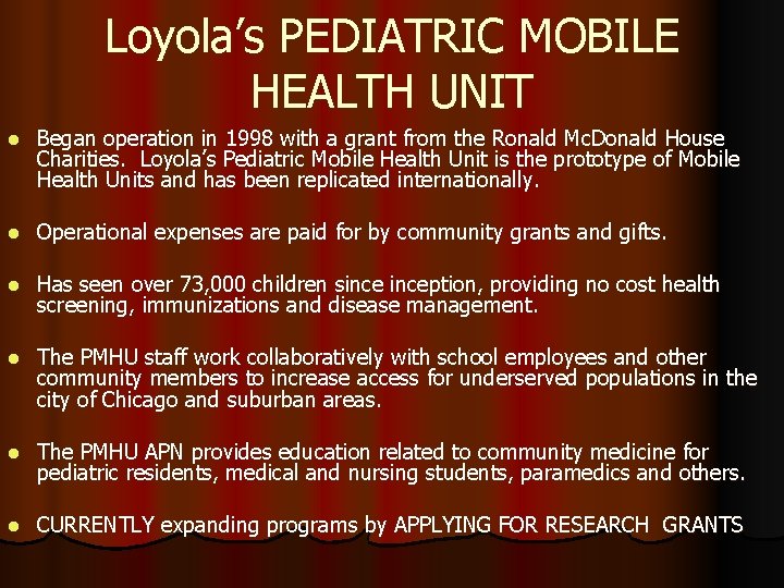 PEDIATRIC ASTHMA USING A MOBILE CLINIC TO REACH