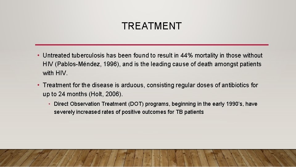EPIDEMIOLOGICAL STUDY OF TUBERCULOSIS IN THE U S